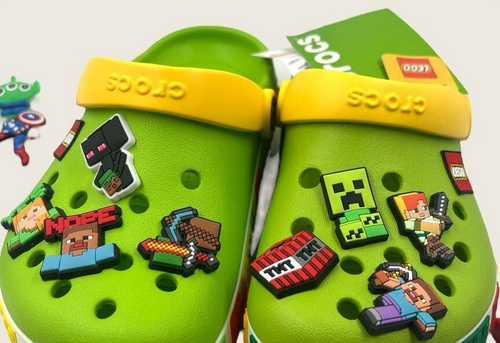 Сабо Crocs Lego детские Салатовые 26-36