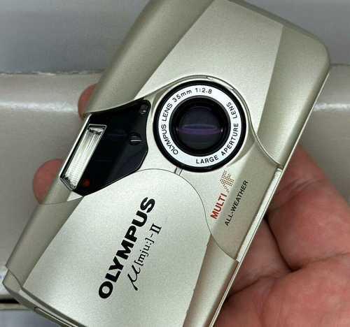 Olympus Mju II в коробке с примерами