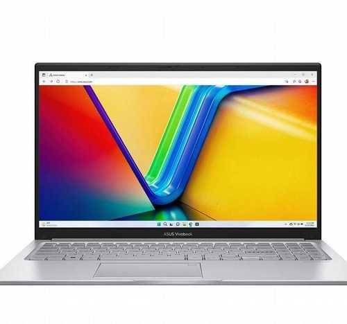 Ноутбук asus Vivobook 15 X1504VA-BQ1076 Core i7-1355U/16Gb/SSD512Gb/15.6"/IPS/FHD/NoOS/silver (90NB1