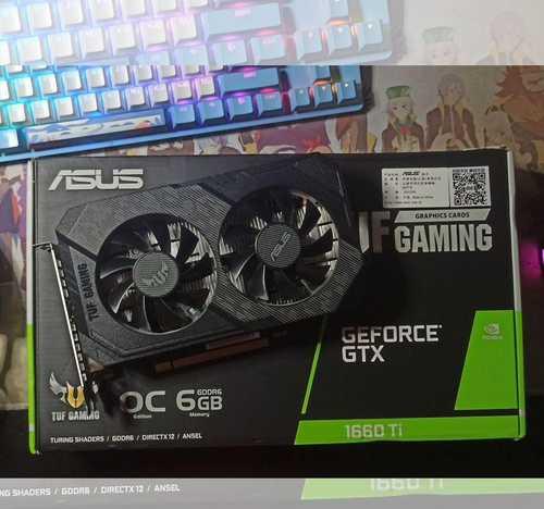 Видеокарта gtx 1660 ti 6gb asus