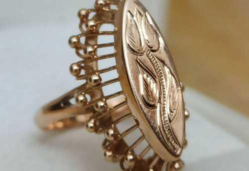 Золотое кольцо 4.85 сороконожка СССР маркиза