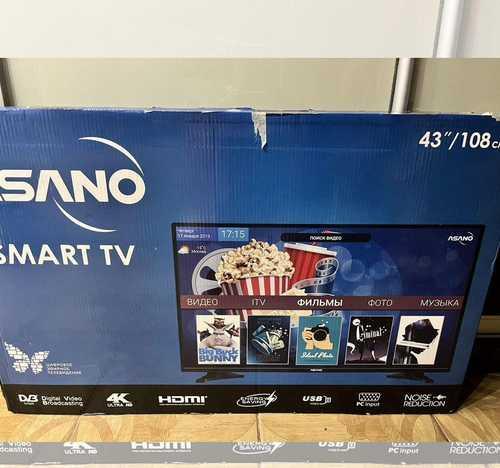 Телевизор SMART tv 43 дюйма бу