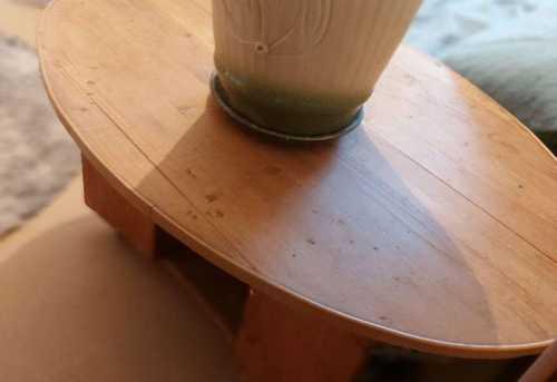 Журнальный столик овальный,ручной работы из дерева