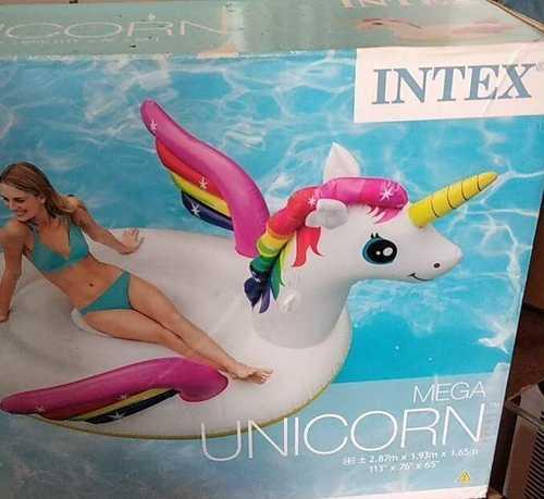 Intex надувной единорог mega unicorn