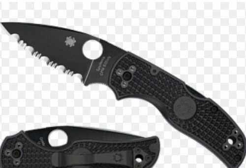 Spyderco Native 5 S35VN Black Part Serrated FRN