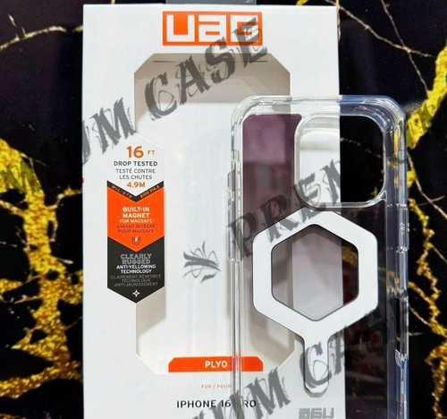 Чехол magsafe Uag iPhone 16 Pro/Black/Clear Ombre