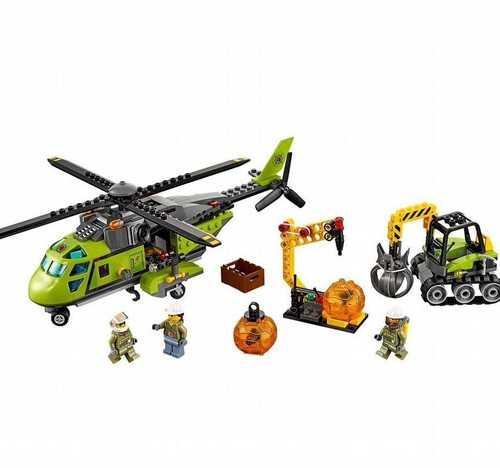 Lego City 60123 Volcano Supply Helicopter