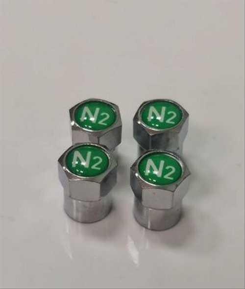 4шт N2 колпаки для вентилей хром