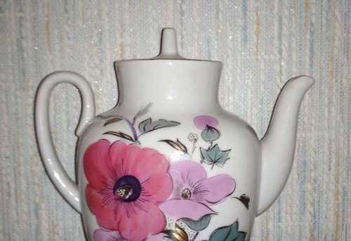Заварочный чайник,Розовая ветка, лфз СССР
