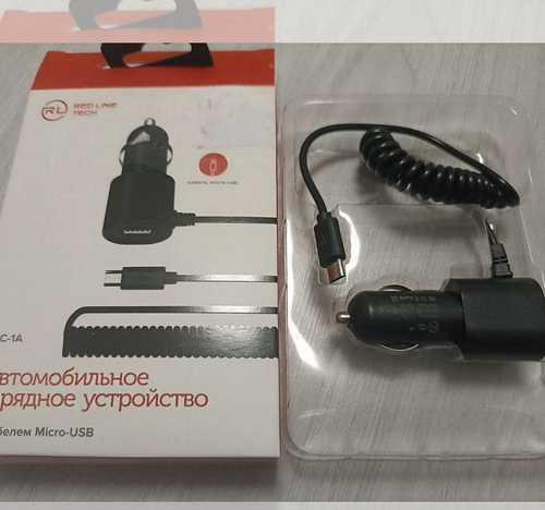 Азу Red Line AC-1A с кабелем micro-USB Black