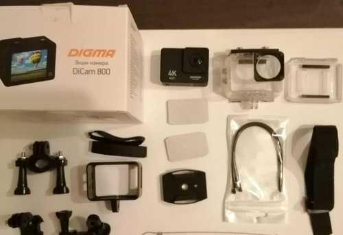 Экшн камера Digma Dicam 800, 4k WiFi