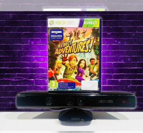 Комплект Xbox 360 Kinect + Игра Kinect Adventures