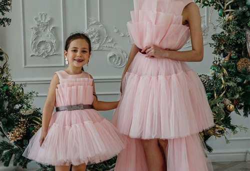 Нежное пудровое/розовое платье для фотосессий 116