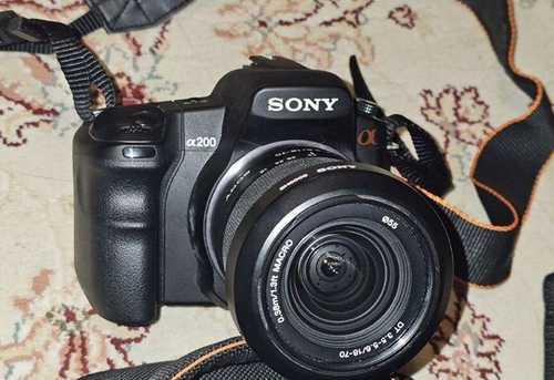 Зеркальный фотоаппарат sony Alpha dslr A200