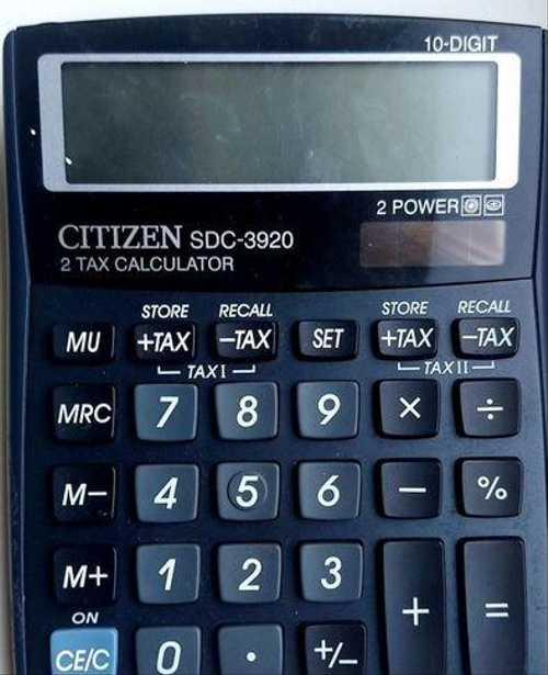Калькулятор citizen SDC-3920
