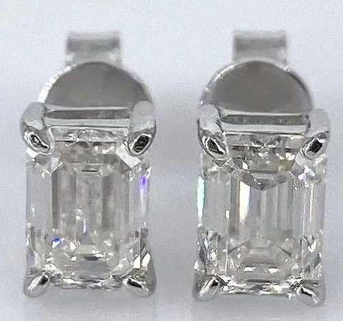 Пусеты с бриллиантами(муассанит) 2ct