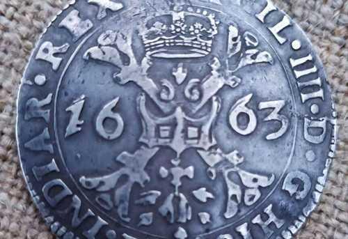 Монета Испания 1663 "кости"