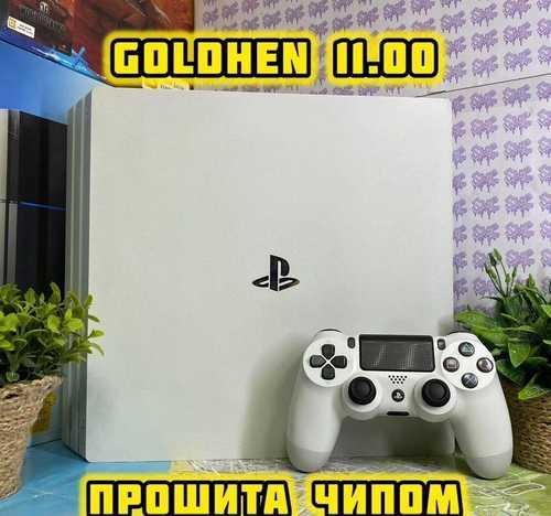 Прошитая Sony PS4 Pro 1Tb GoldHen   Много Игр