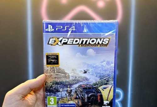 Диск ps4 Expeditions a mudrunner game, русская вер
