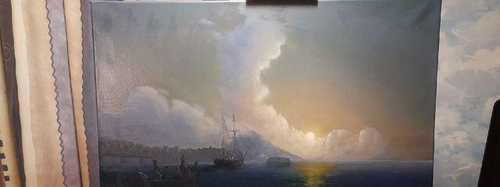 Картина "Ночь на море" копия И.К. Айвазовского