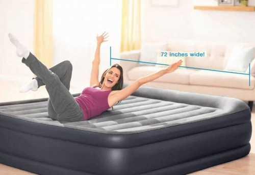 Надувная кровать двуспальная интекс матрас