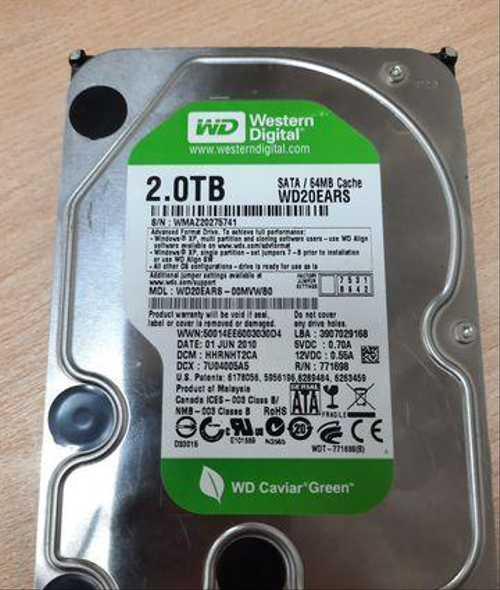 HDD Western Digital 2TB SATA 3.5 WD20ears