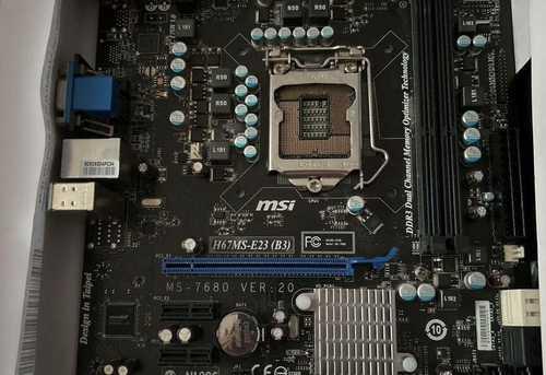 Материнская плата msi h67ms-e23 (b3)