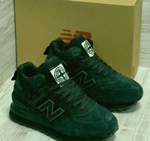 Кроссовки New Balance 574 Stone Island с мехом