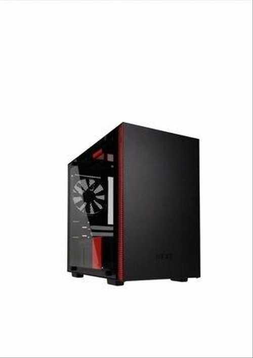 Корпус nzxt H200 черно-красный с доп куллерами