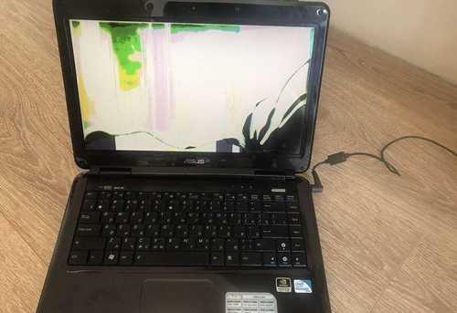 14" ASUS K40IN, 250 ГБ, Pentium T4200, RAM 2 ГБ, GeForce G 102M 0.5 ГБ