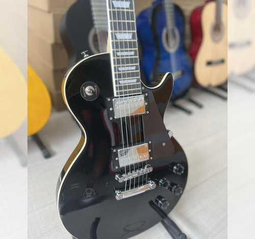 Элeктрогитapa черная Les Paul Fabio LP02 вk