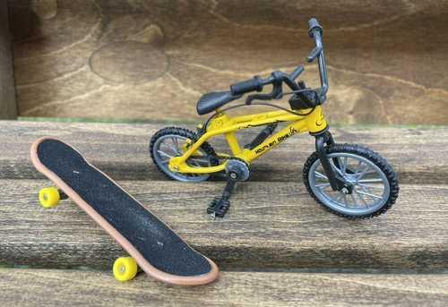 Велосипед и скейт для кукол