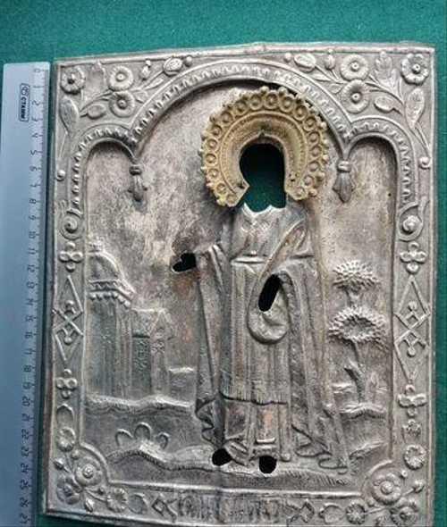 Оклад старинн для иконы Святая Мученица Екатерина