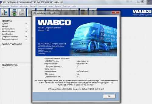 Набор пр0грамм Wabco для DI-2 интерфейса