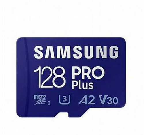 Карта памяти Samsung Pro Plus 128гб, адаптер на SD