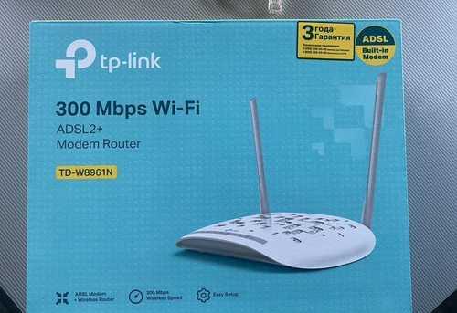 Модем tp-link 300 Mbps Wi-Fi adsl2+ TD-W8961N