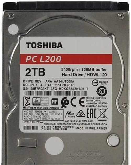 Жесткий диск Toshiba 2 тб hdwl120 2.5
