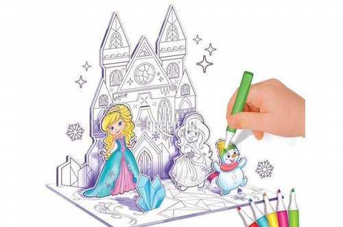 Раскраска 3D Zabiaka Зимние принцессы 3 в 1 47