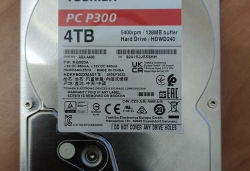 Жесткий диск Toshiba P300 hdwd240uzsva, 4тб, HDD