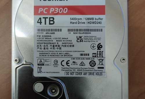 Жесткий диск Toshiba P300 hdwd240uzsva, 4тб, HDD