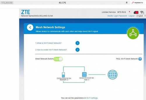 Mesh WiFi ZTE mf289d