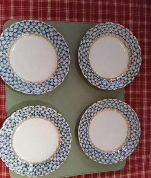 Десертные тарелки Кобальтовая сетка