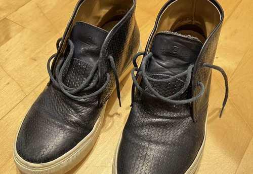 Мужские кожаные кеды Massimo Dutti