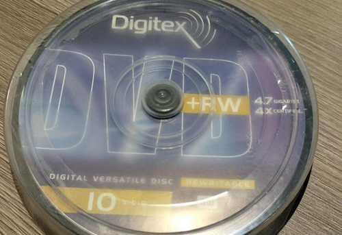 DVD+RW диски в упаковке. 10шт