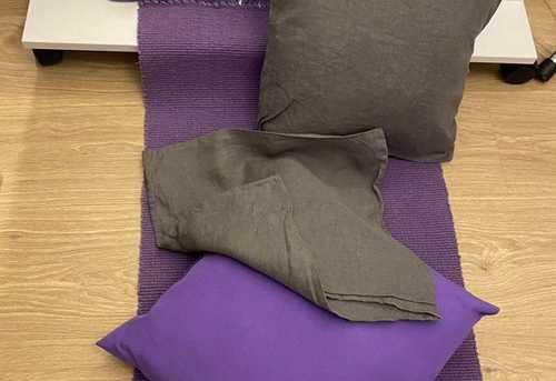 Комплект: две подушки коврик и чехлы Икея