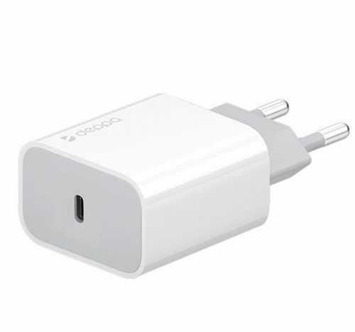 Сзу-1USB Type-C Deppa, PD, 20W, белый, 11391