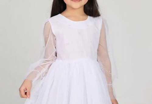 Платье белое для девочки 104 110