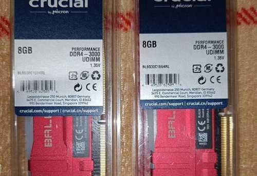 Озу Crucial Ballistix RGB DDR4 - 2x8 гб 3000 мгц