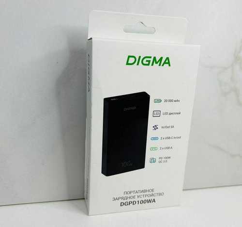 Портативный аккумулятор Digma dgpd100WA