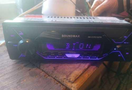 Soundmax Автомагнитола Bluetooth USB, AUX